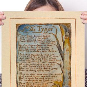 William Blake - the Tyger. Unframed Reproduction Print From 18th ...