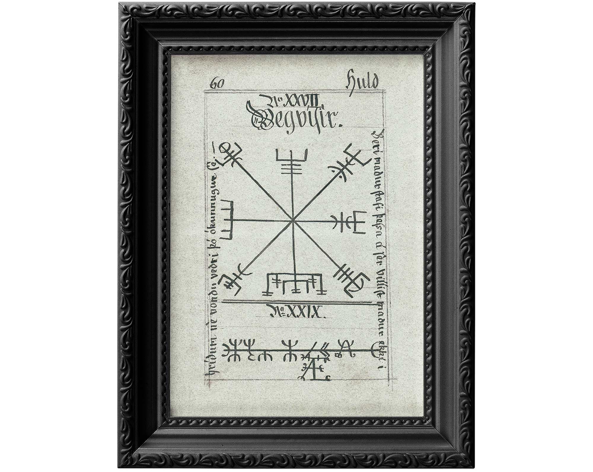 Vegvisir Old Norse Mythology Runic Wayfinder Symbol Viking - Etsy UK