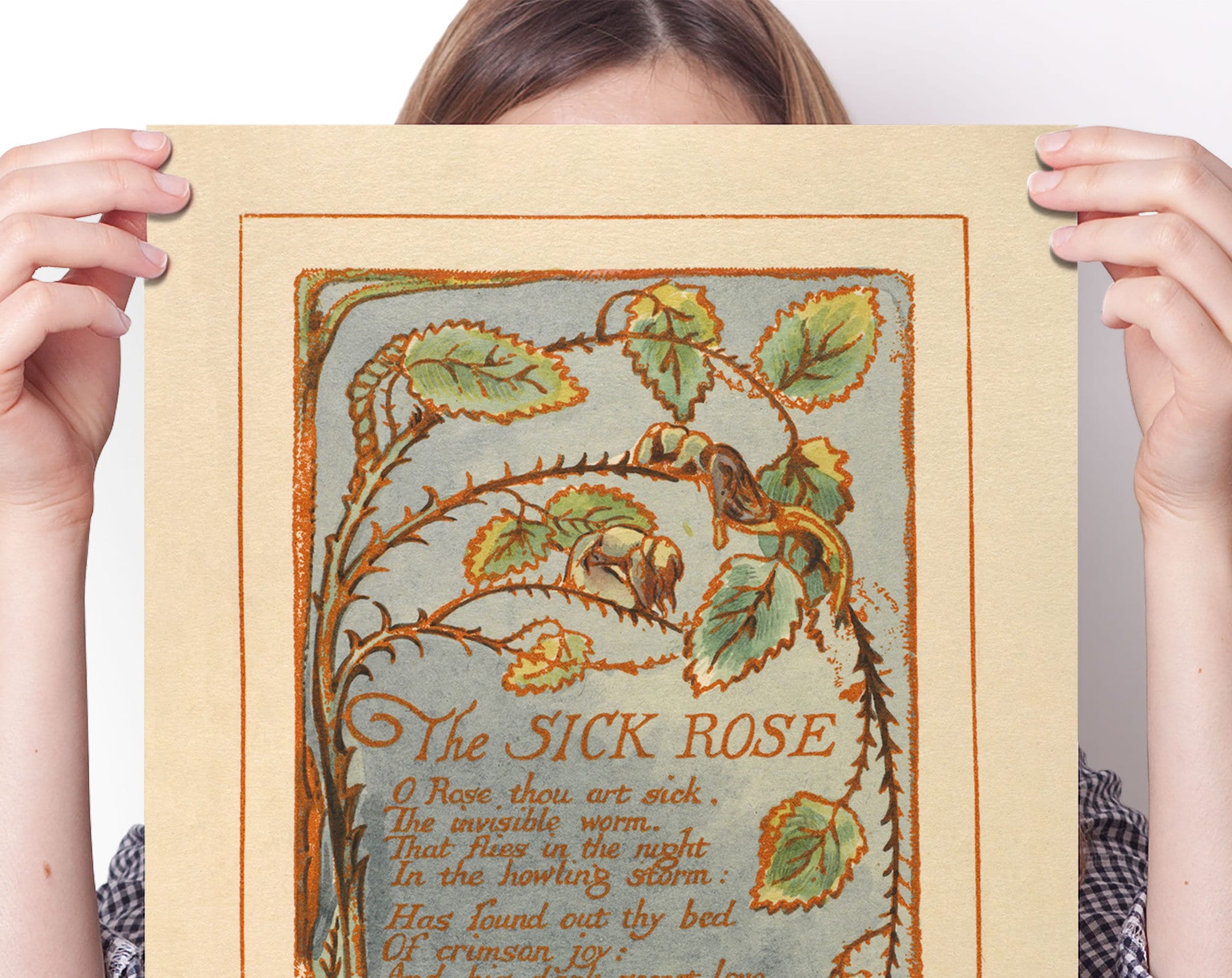 William Blake the Sick Rose. Reproduction Print From 18th - Etsy