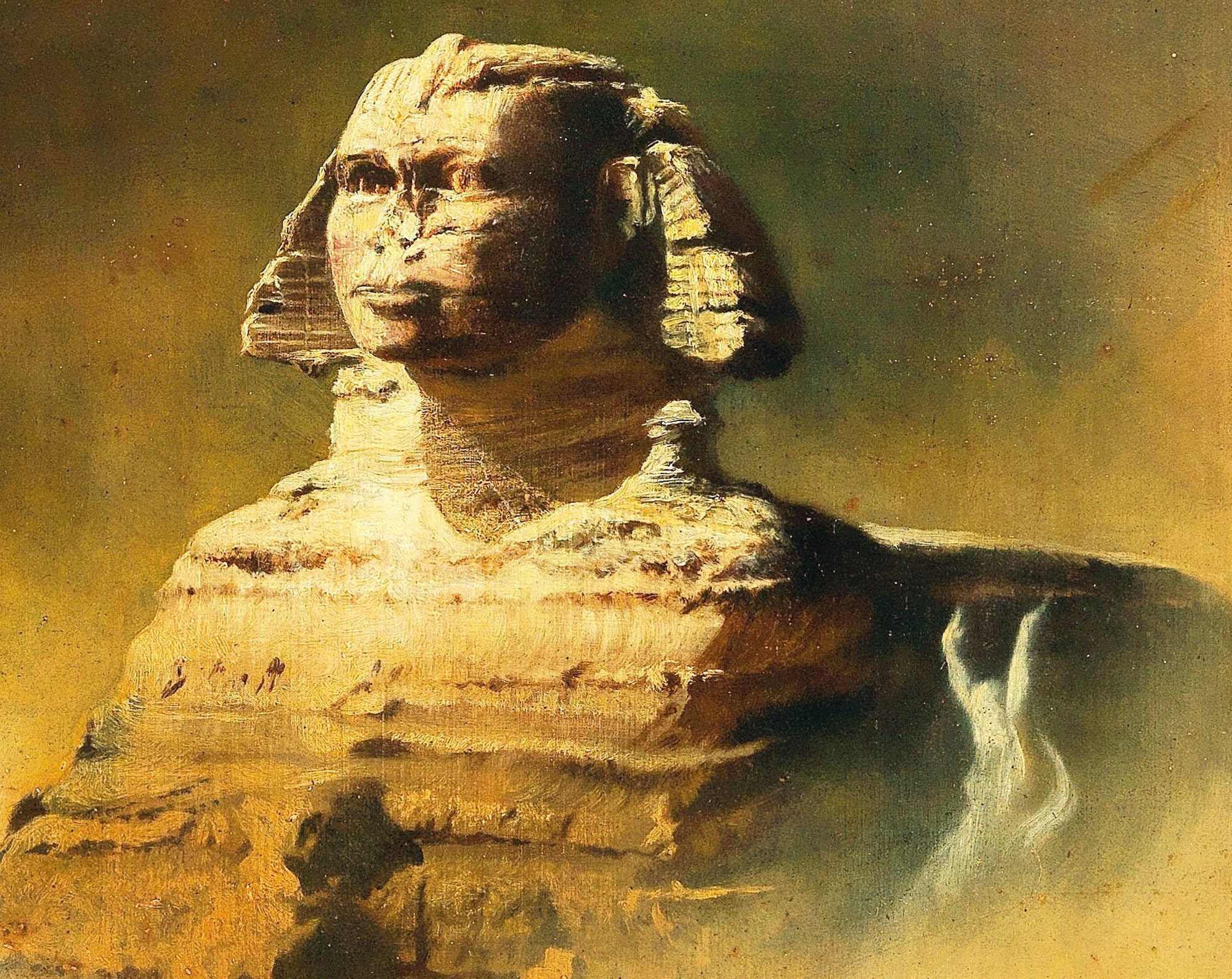 Unframed Reproduction Print of Sphinx Oil Painting by Karl - Etsy
