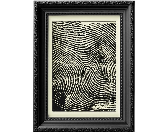 Fingerprint Forensic Science Art Print Minimalist Line Art - Etsy