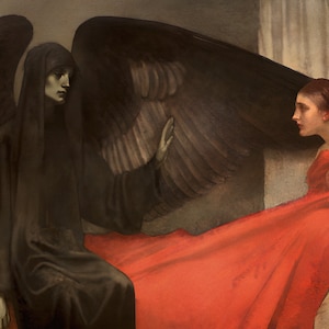 Death and the Maiden by an Austrian Painter Marianne Stokes, Art ...