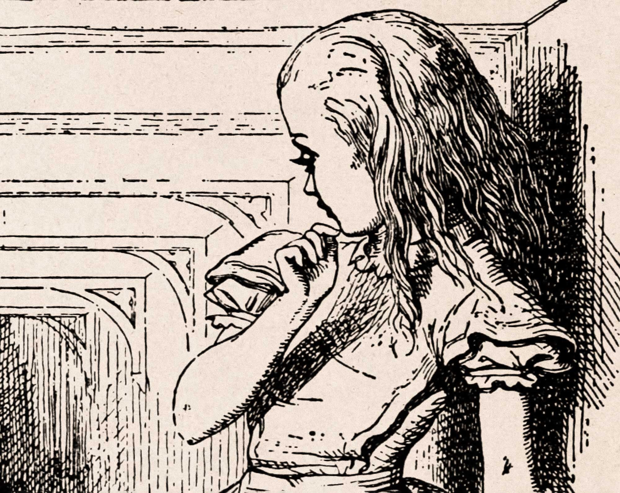 Alice in Wonderland Following the White Rabbit Down the Rabbit Hole ...