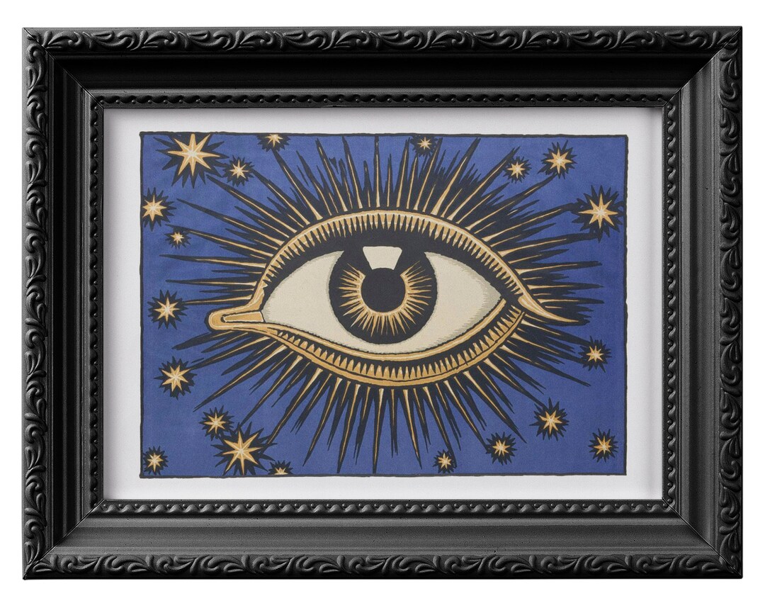 Art Nouveau Evil Eye Vintage Exhibition Poster Print, Celestial Eye ...