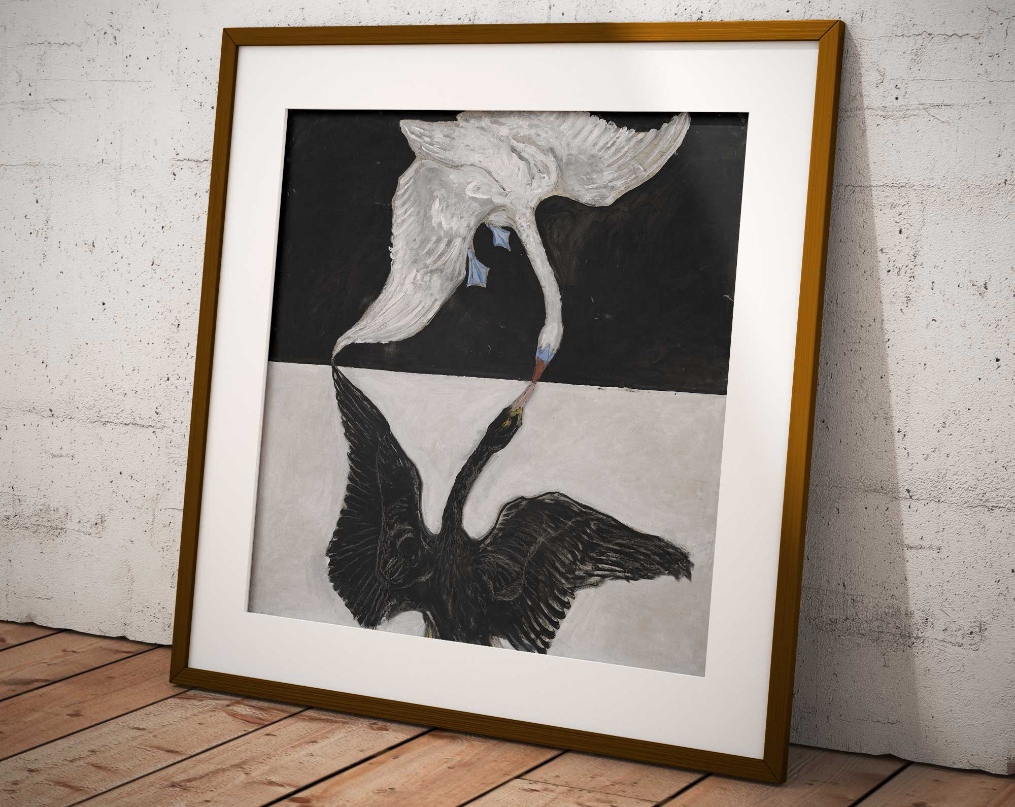 The Swan, Reproduction Print of a 1915 Tempera Painting by Swedish ...