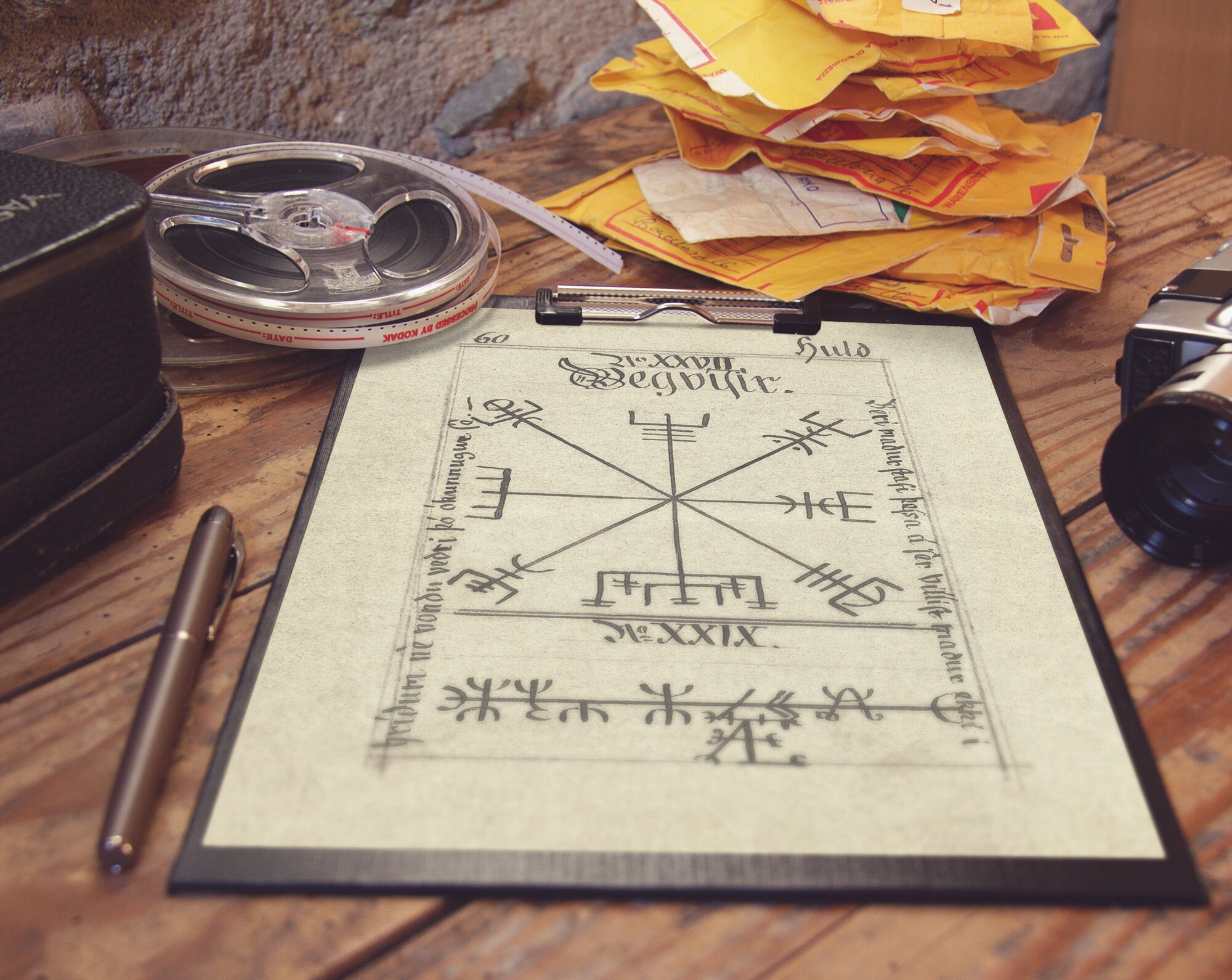 Vegvisir Old Norse Mythology Runic Wayfinder Symbol Viking - Etsy UK