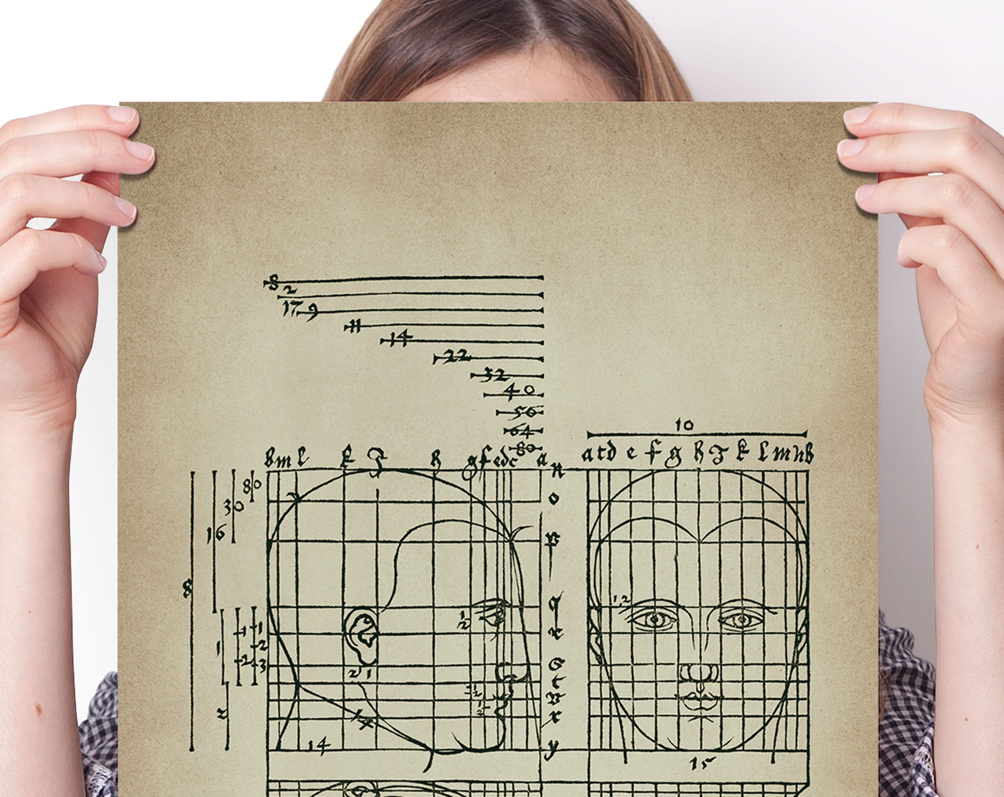 16th Century Albrecht Durer Human Head Proportion Anatomical Wood ...