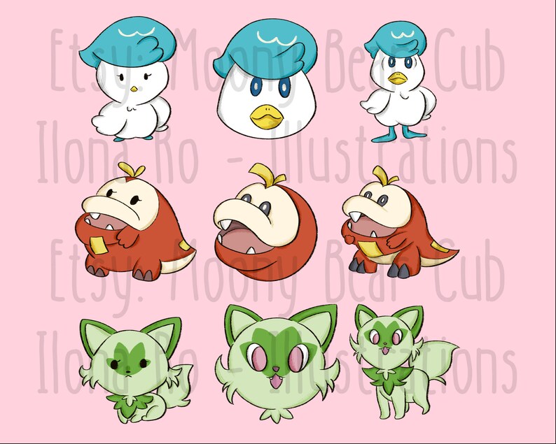 Clipart Pokémon Scarlet & Violet | Doodle, Video Game Clipart Design ...