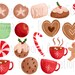 Christmas Treats Clipart, Xmas Card Printable, Cute Food Clipart ...