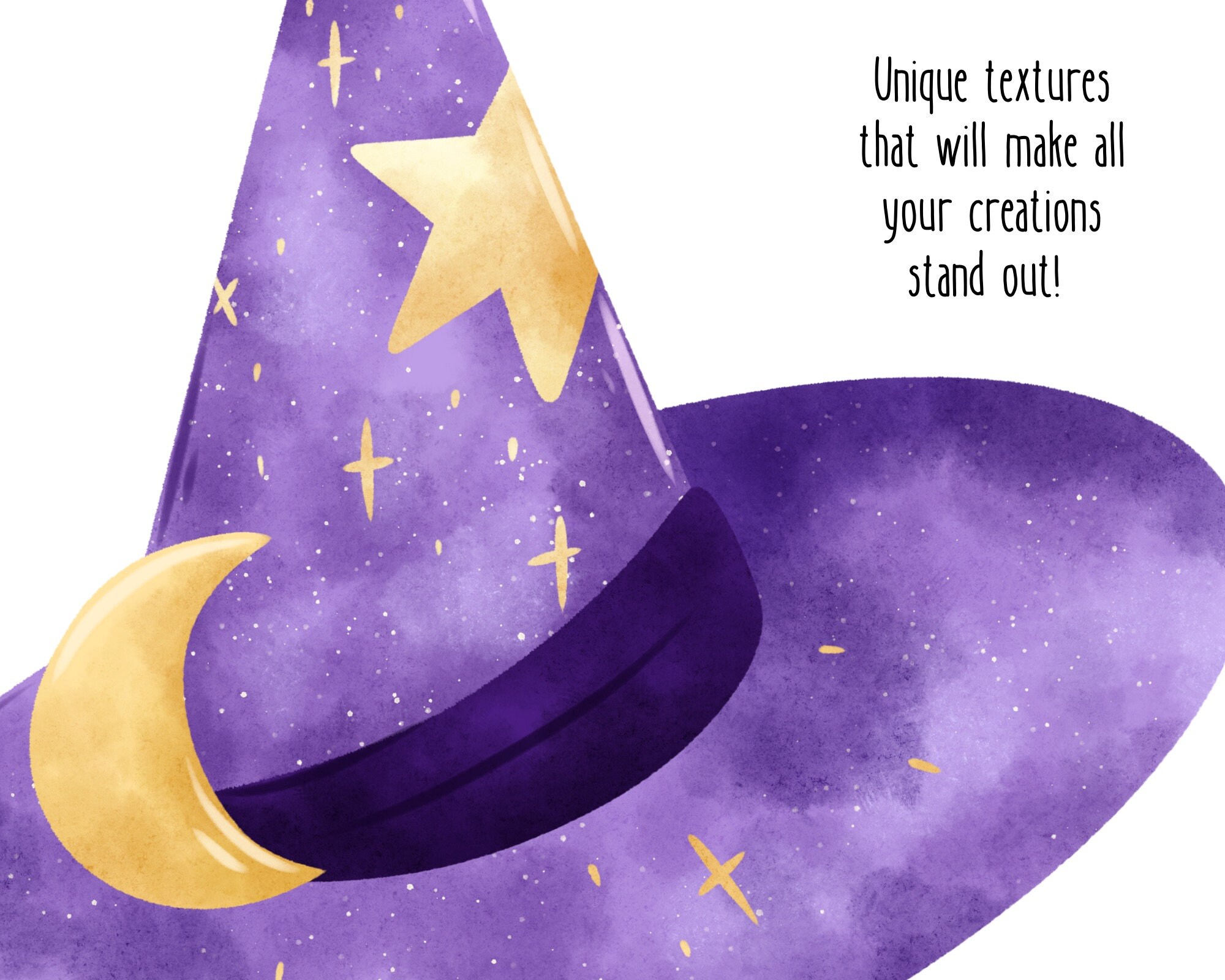 Halloween Witch Hat Clipart, Watercolor Clipart | Sublimation ...