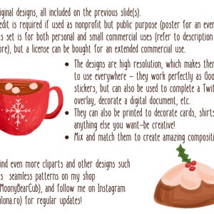 Christmas Treats Clipart, Xmas Card Printable, Cute Food Clipart ...