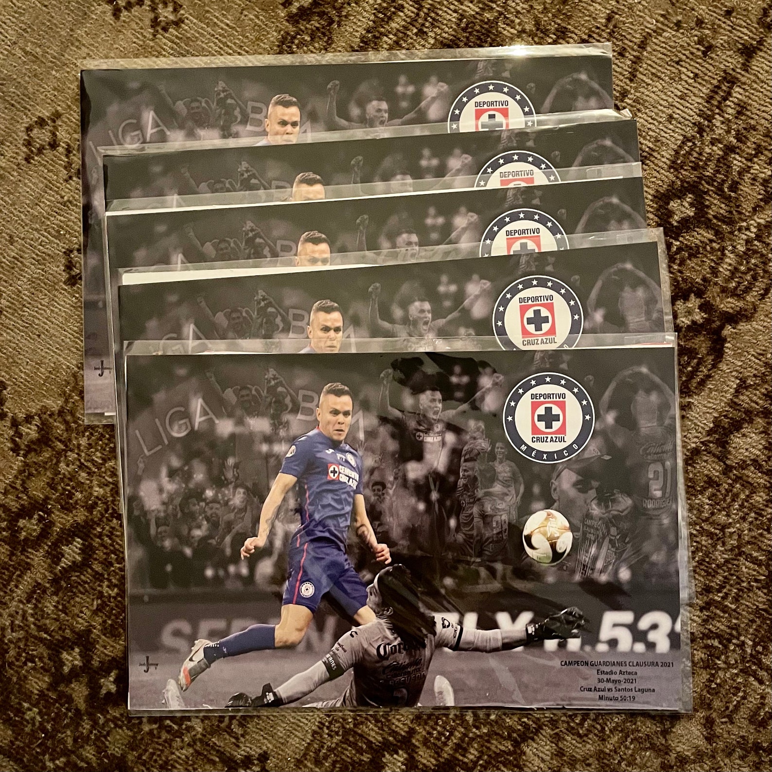 Poster Cruz Azul: gol De La Novena Cruz Azul Campeón - Etsy