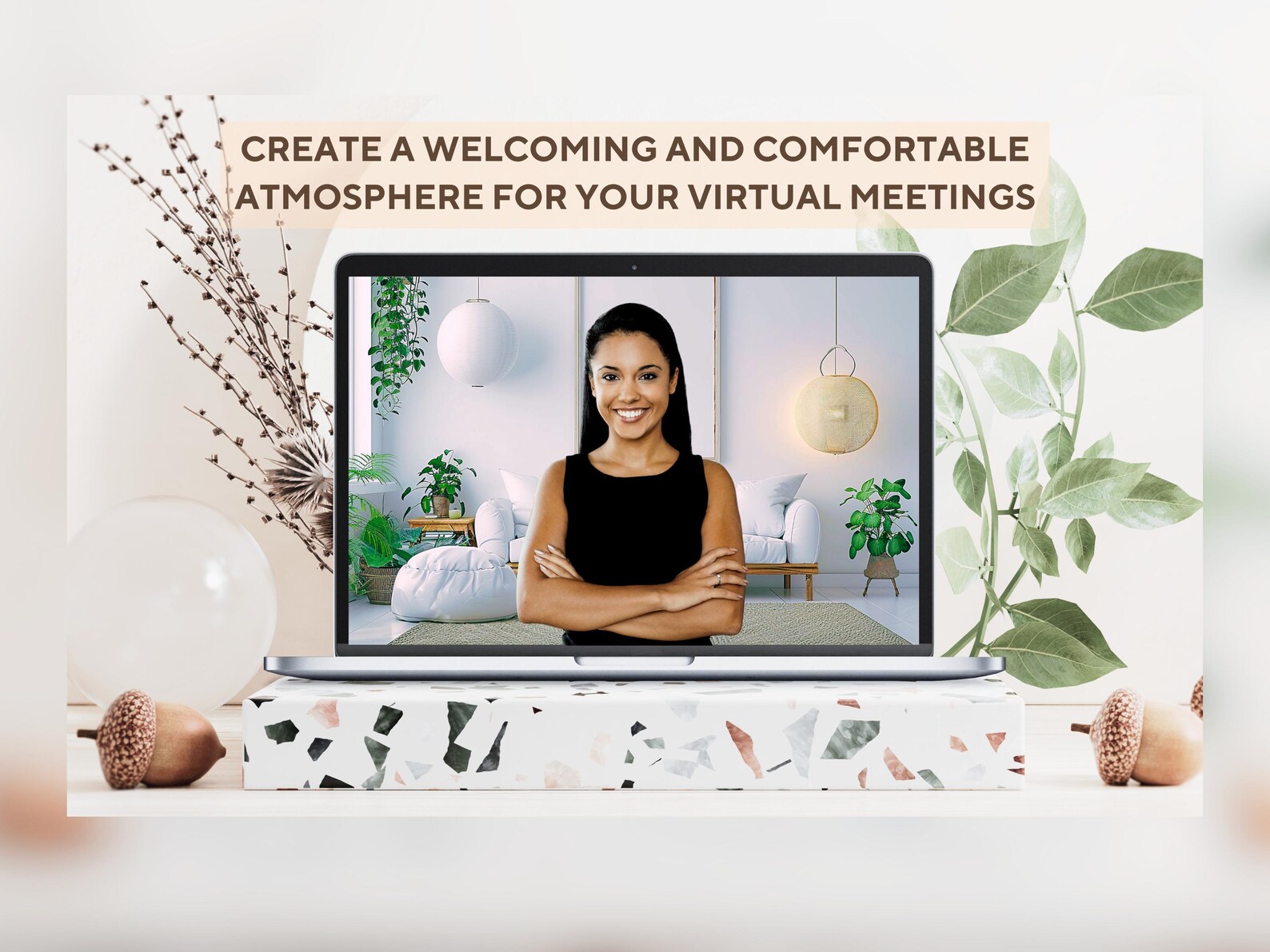 Minimalist Home Virtual Backgrounds: Blurred & Unblurred (digital ...