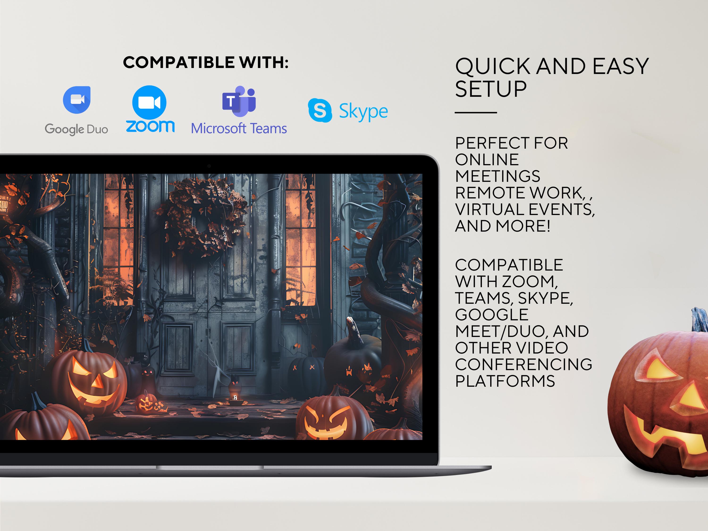 Haunted House Exterior | Halloween Team Backgrounds, Zoom Background ...