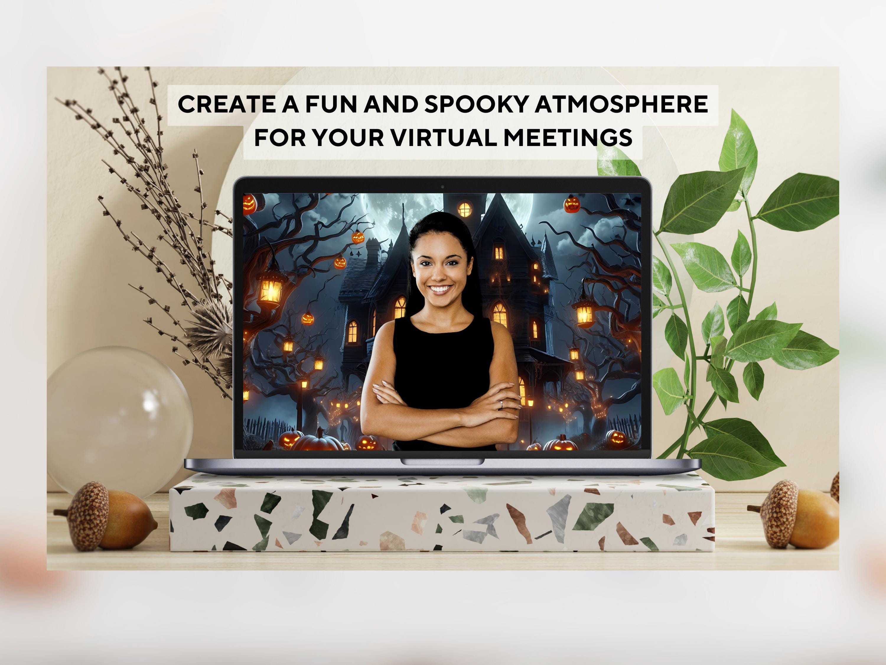 Halloween Virtual Backgrounds: Spooky Zoom Backdrop (digital Download ...