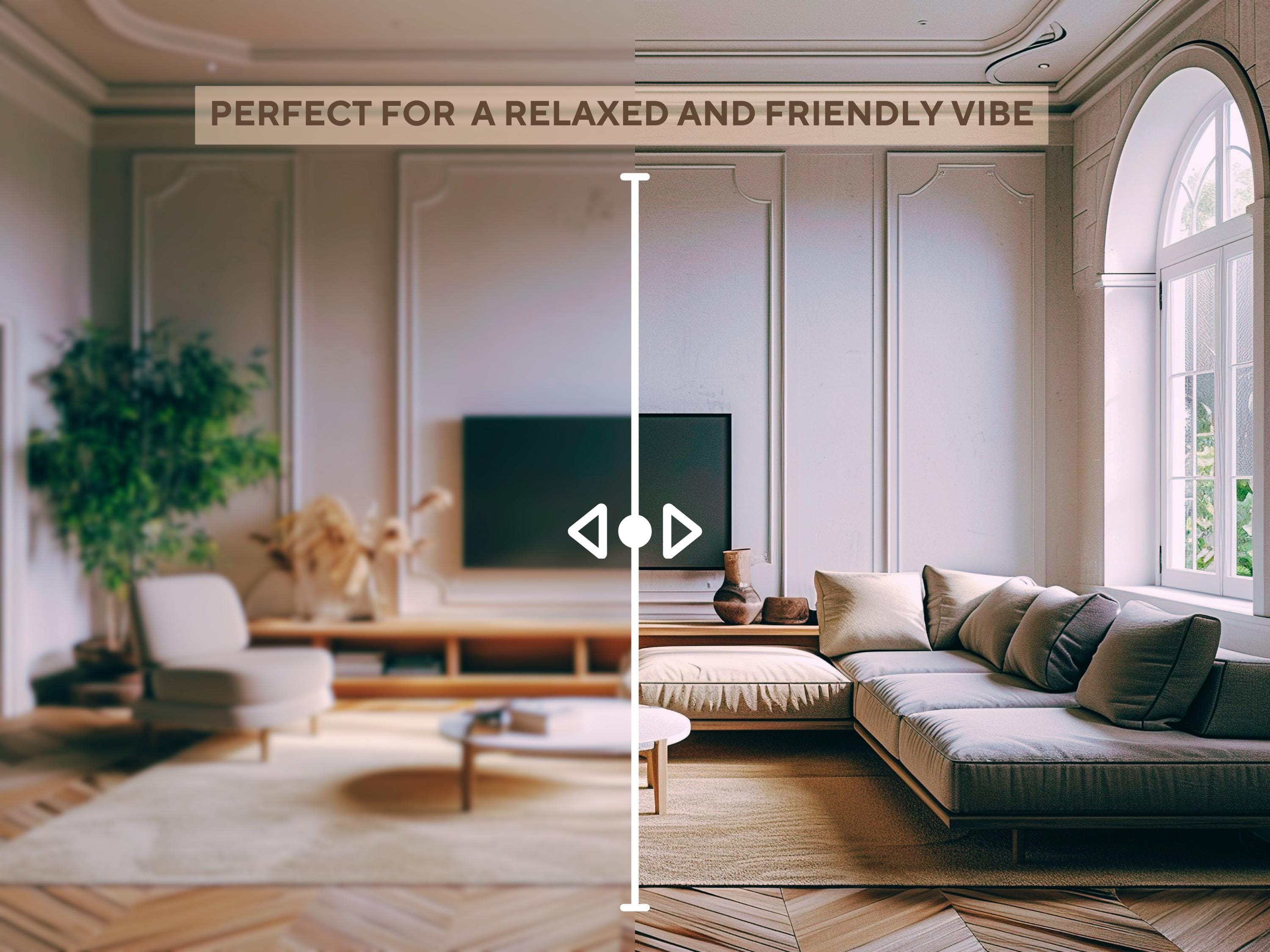 Minimalist Home Virtual Backgrounds: Blurred & Unblurred (digital ...