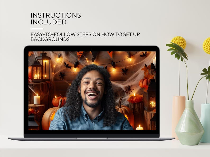 Halloween Virtual Backgrounds: Spooky Zoom Backdrop (digital Download ...