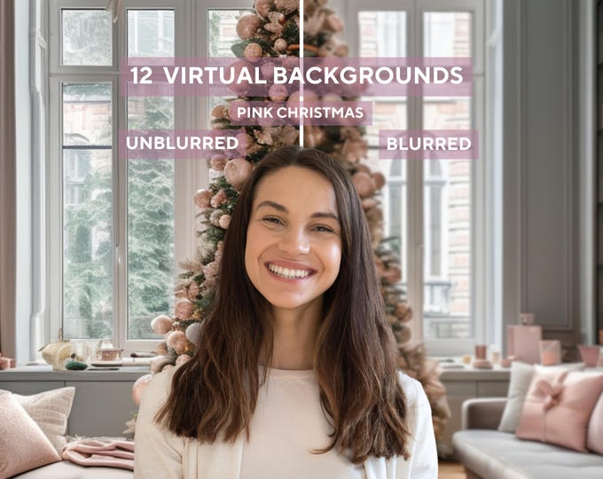 Home Office Virtual Background Pink, Zoom Meeting Backdrop, Vibrant ...