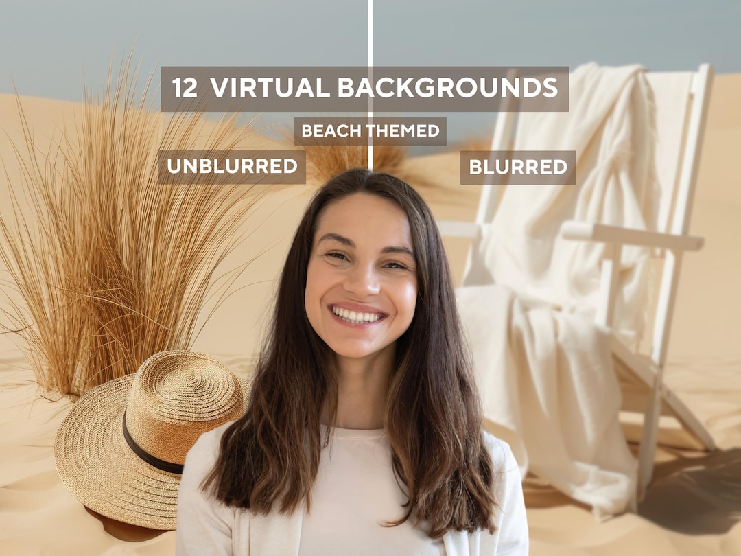 Beach Lounge | Virtual Background 12-pack, Blurred & Unblurred Images ...