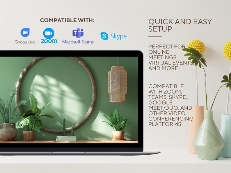 Modern Luxury Interior Virtual Backgrounds: Workspace Zoom Background ...