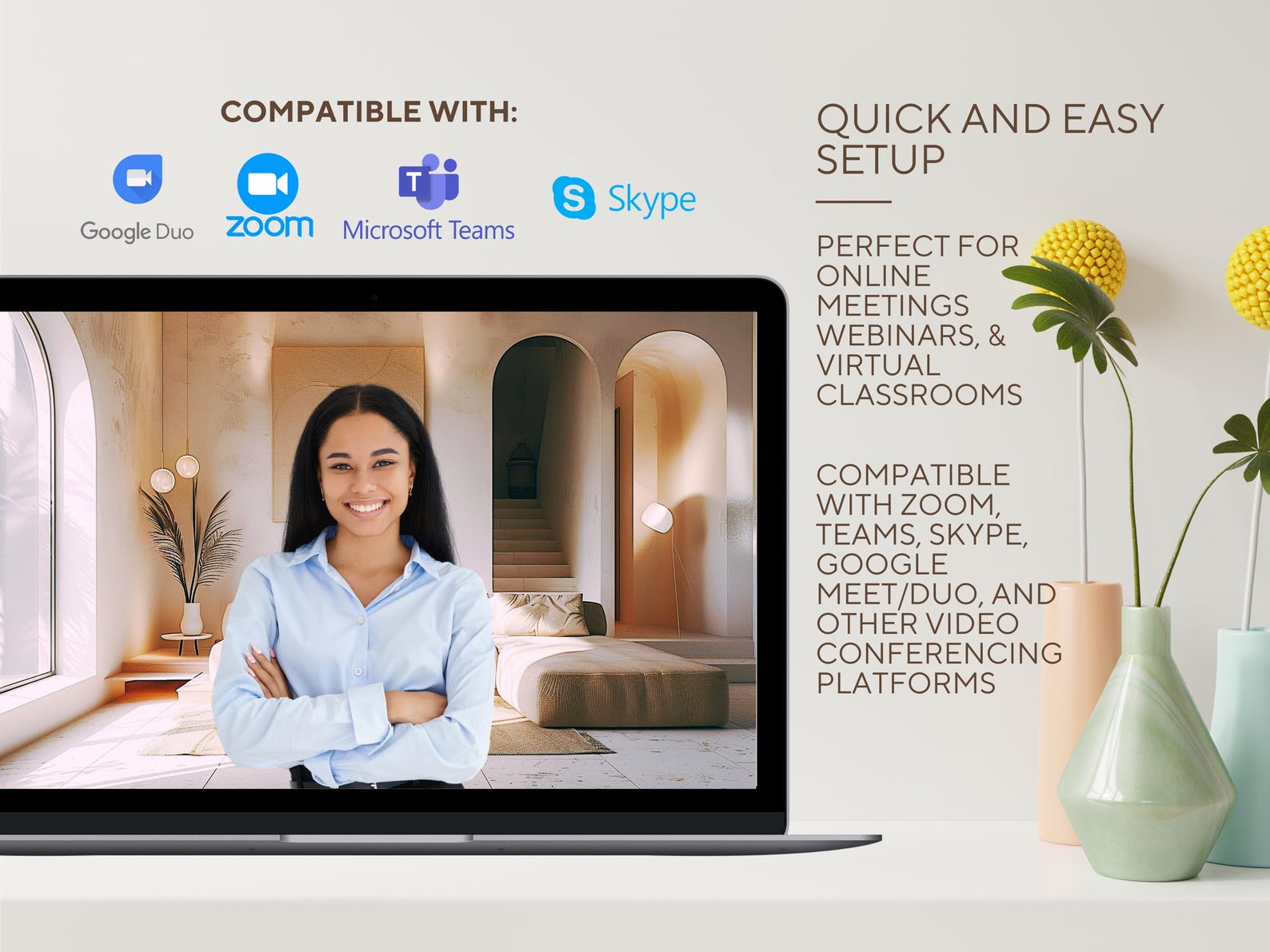 Minimalist Home Virtual Backgrounds: Blurred & Unblurred (digital ...
