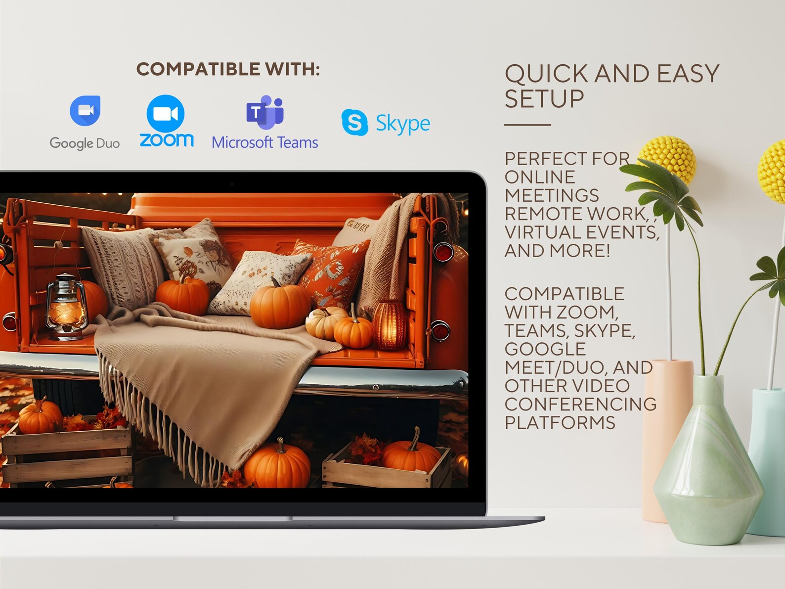 Cozy Fall Virtual Backgrounds: 24-image Zoom Meeting Pack (digital ...