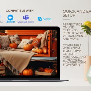 Cozy Fall Virtual Backgrounds: 24-image Zoom Meeting Pack (digital ...