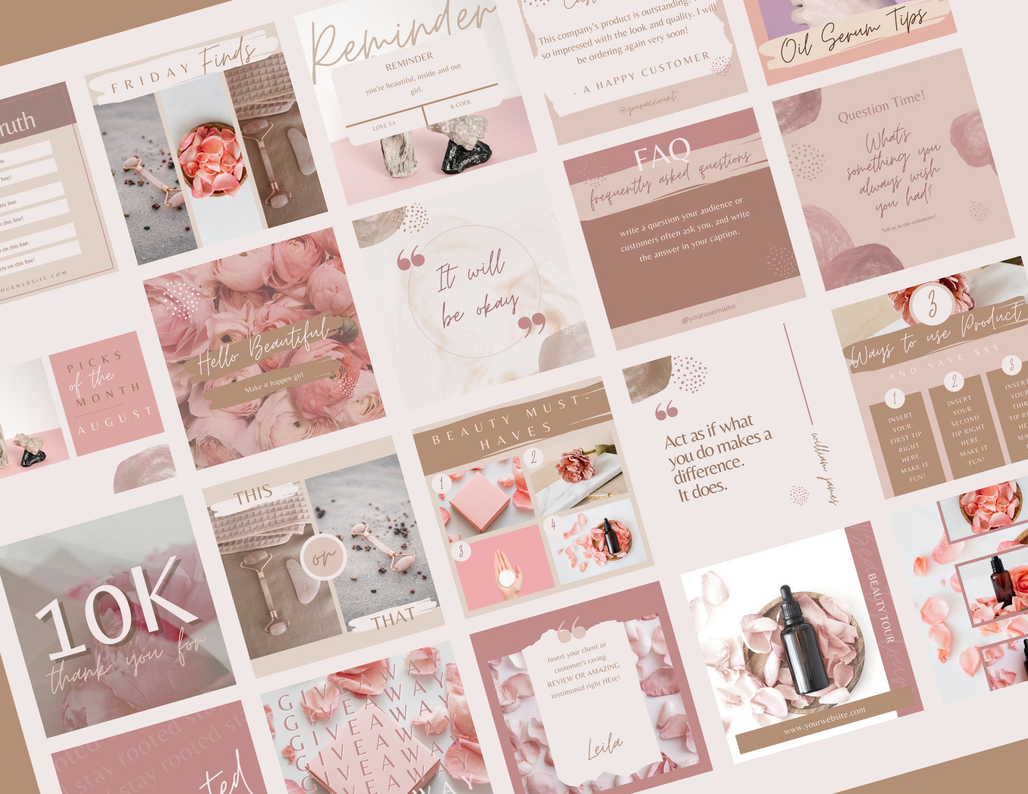 IG Template for Canva Instagram 40 Editable Social Media - Etsy