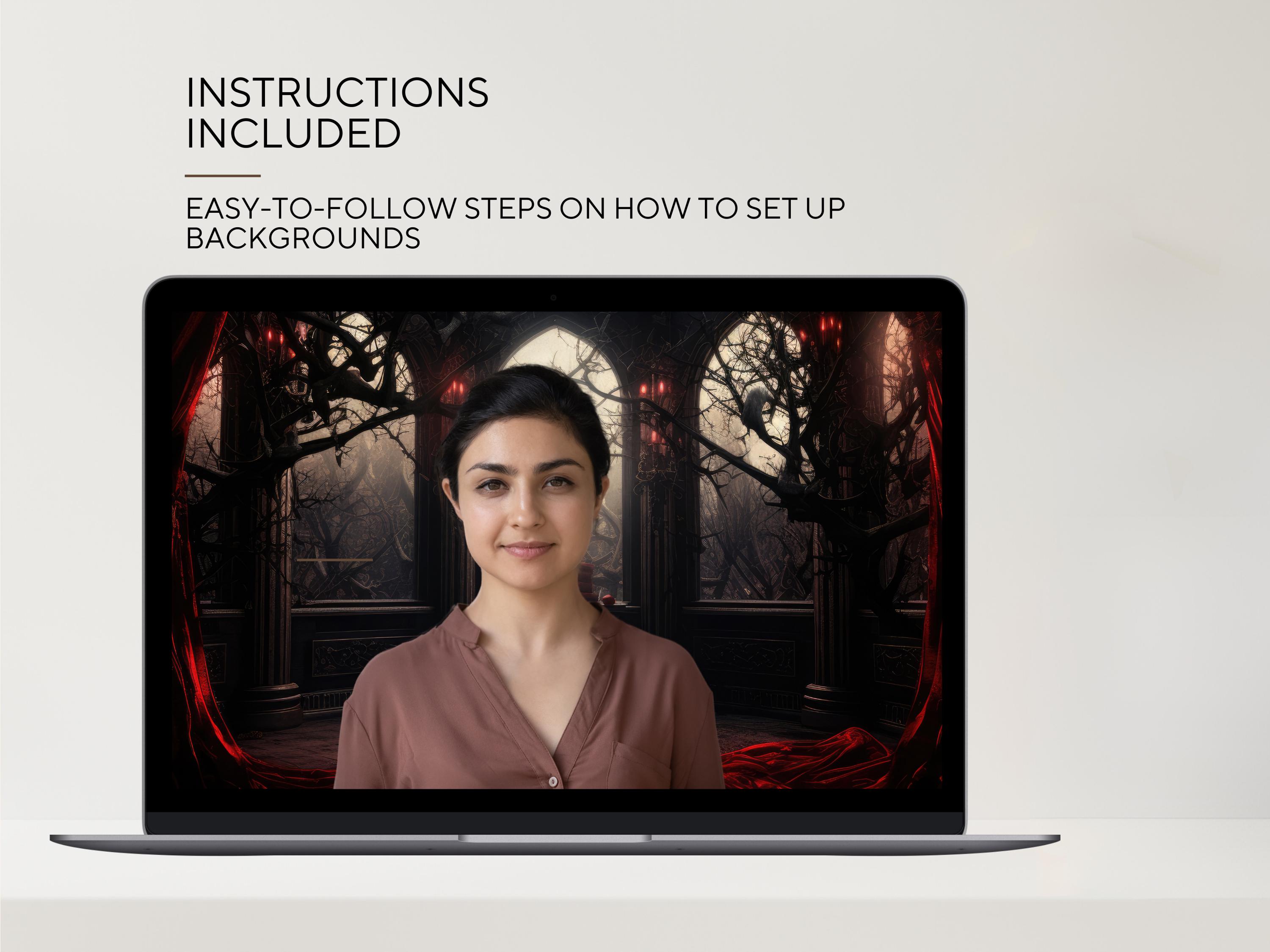 Gothic Lair Virtual Backgrounds | Halloween Zoom Backgrounds (digital ...