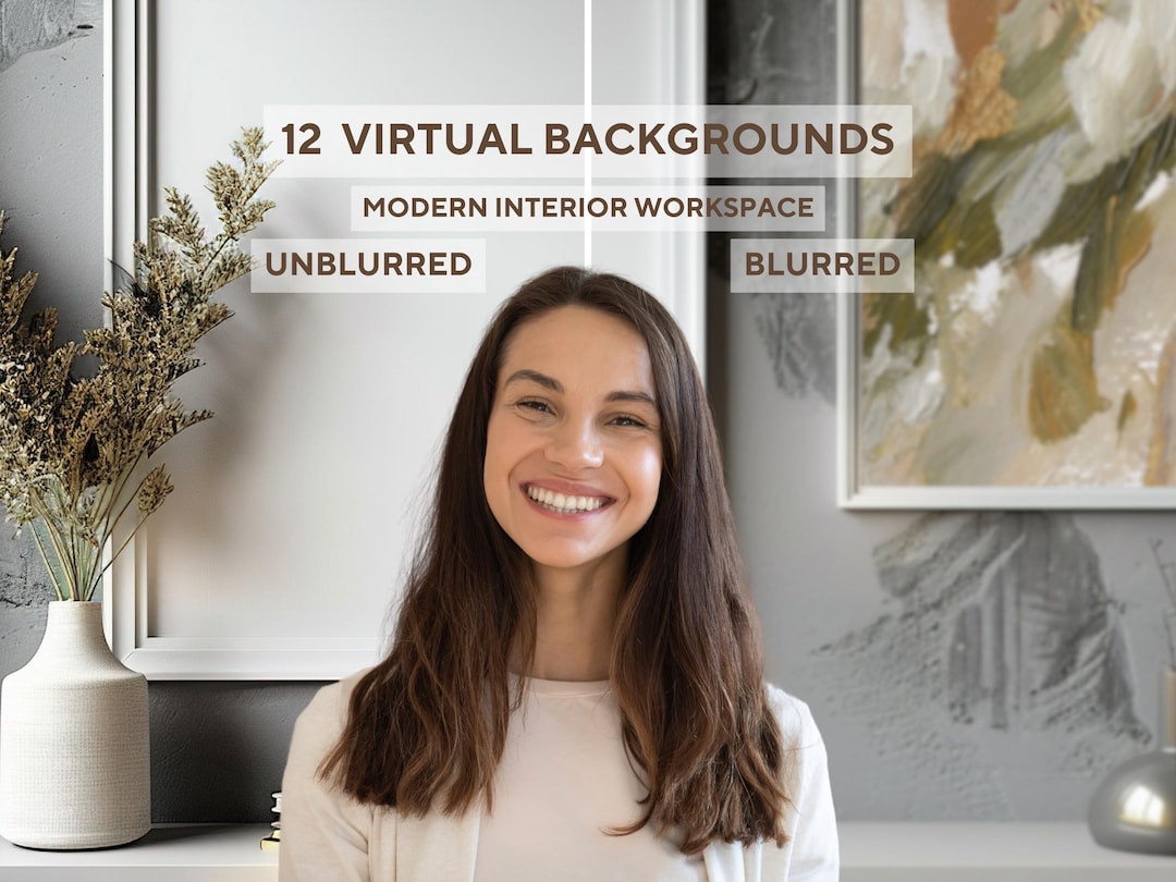 Modern Luxury Interior Virtual Backgrounds: Workspace Zoom Background ...