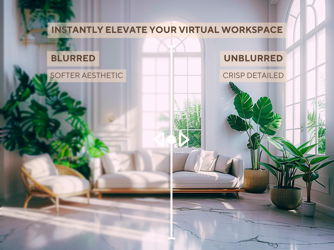 Minimalist Home Virtual Backgrounds: Blurred & Unblurred (digital ...