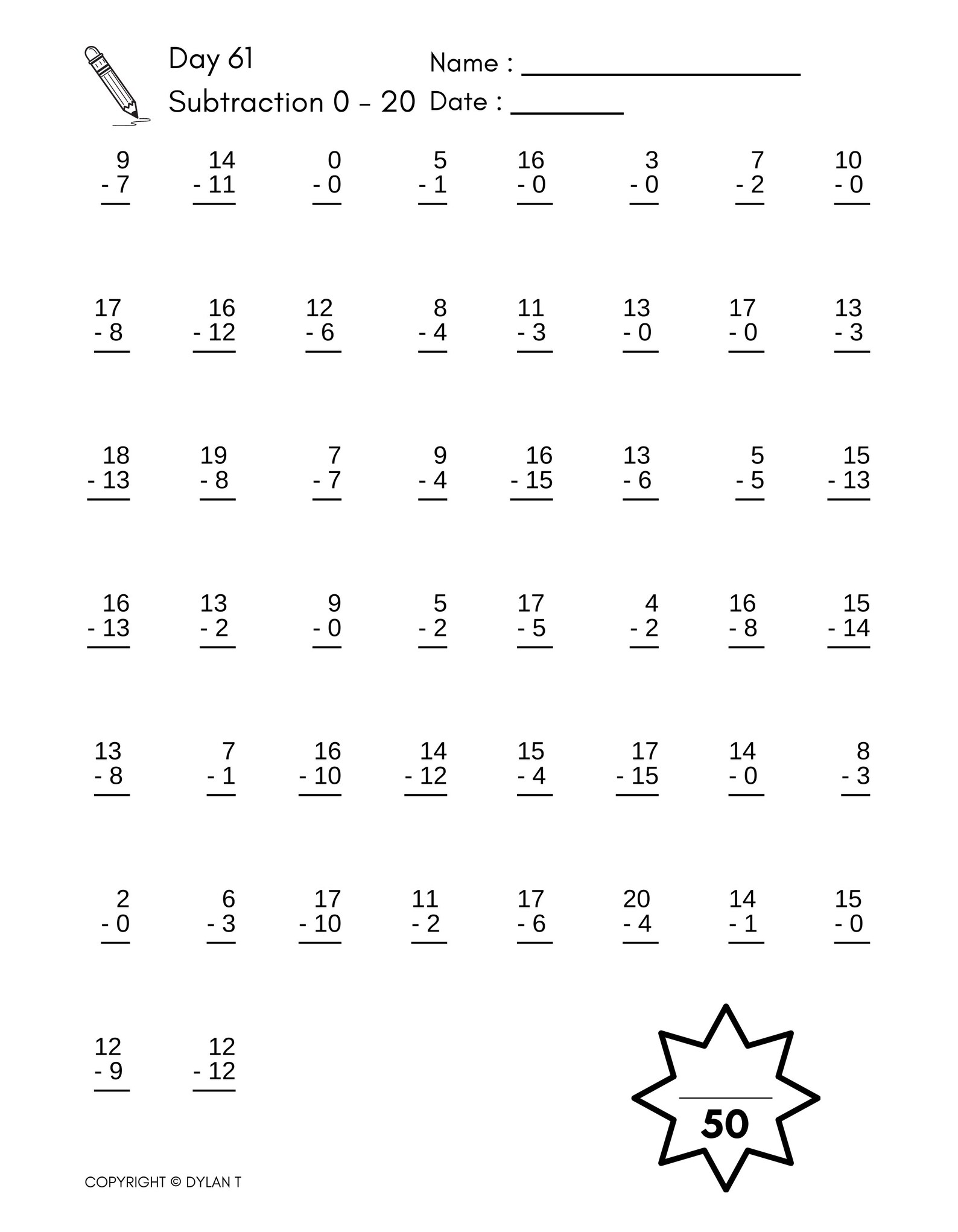 Printable Math Worksheets for Grade 1 : 100 Pages of Addition and ...