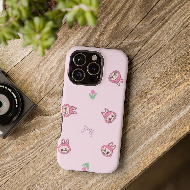 Magnetic Tough Cases, Labubu Design, Pink Cute Phone Accessories, Kids ...