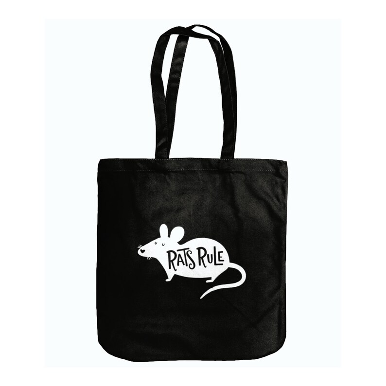 Rats Rule Tote Bag, Rat Tote Bag, Canvas Tote Bag, Custom Tote Bag, Rat ...