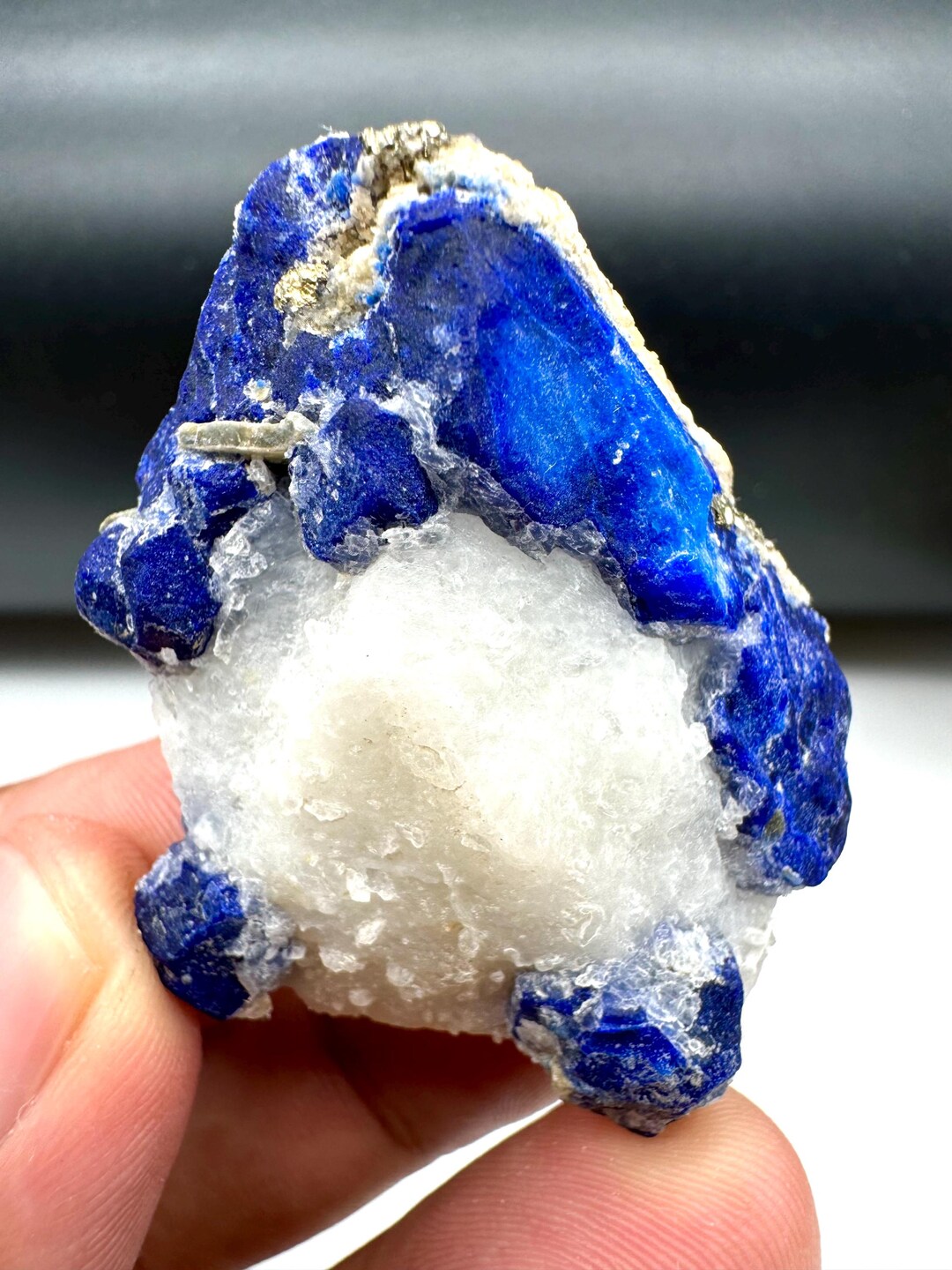 Rare Blue Lazurite Crystal With Pyrite Combine Specimen From ...