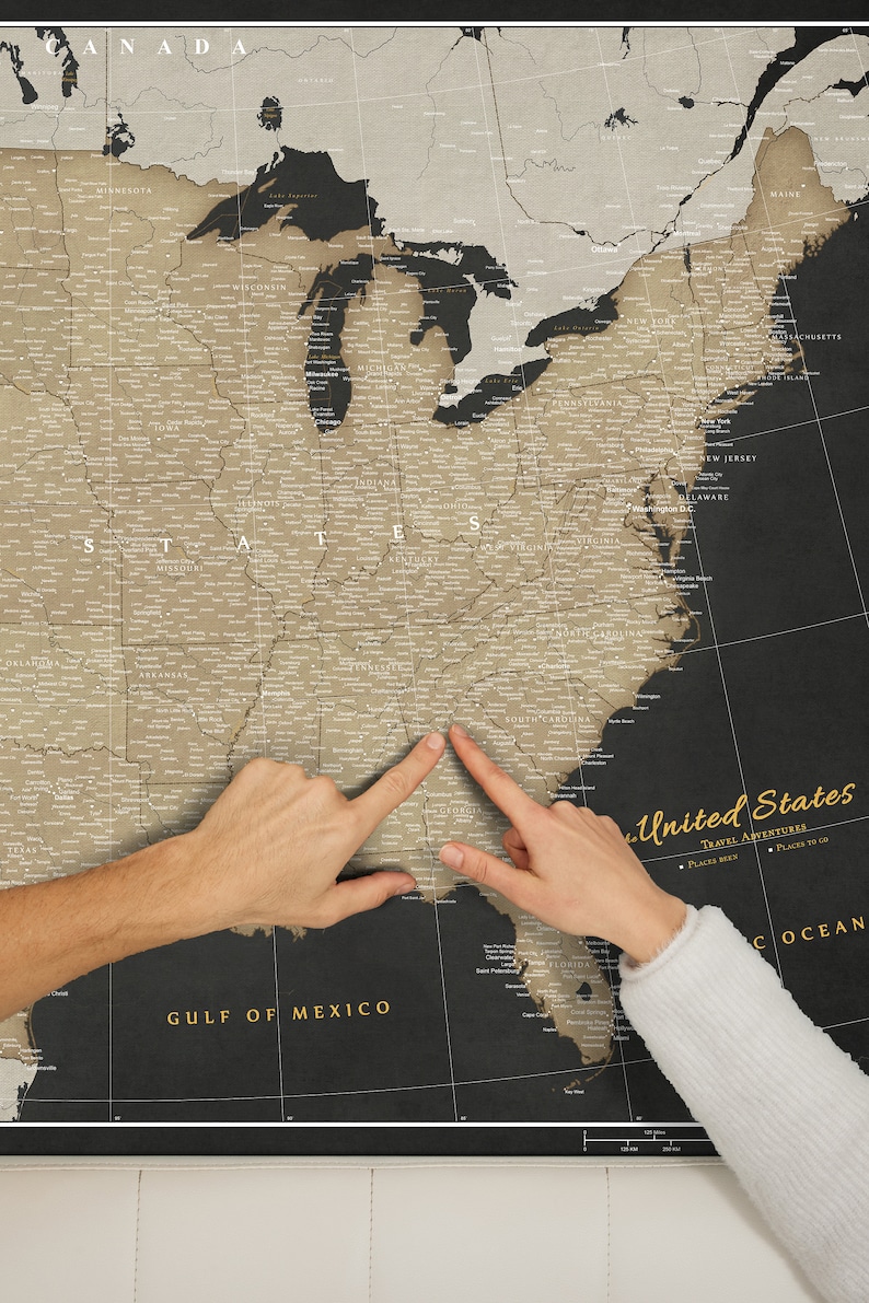 Personalized USA Travel Map Push Pin Map United States - Etsy