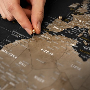 Personalized World Map - Push Pin Map - Pinboard Cork - Canvas Print ...