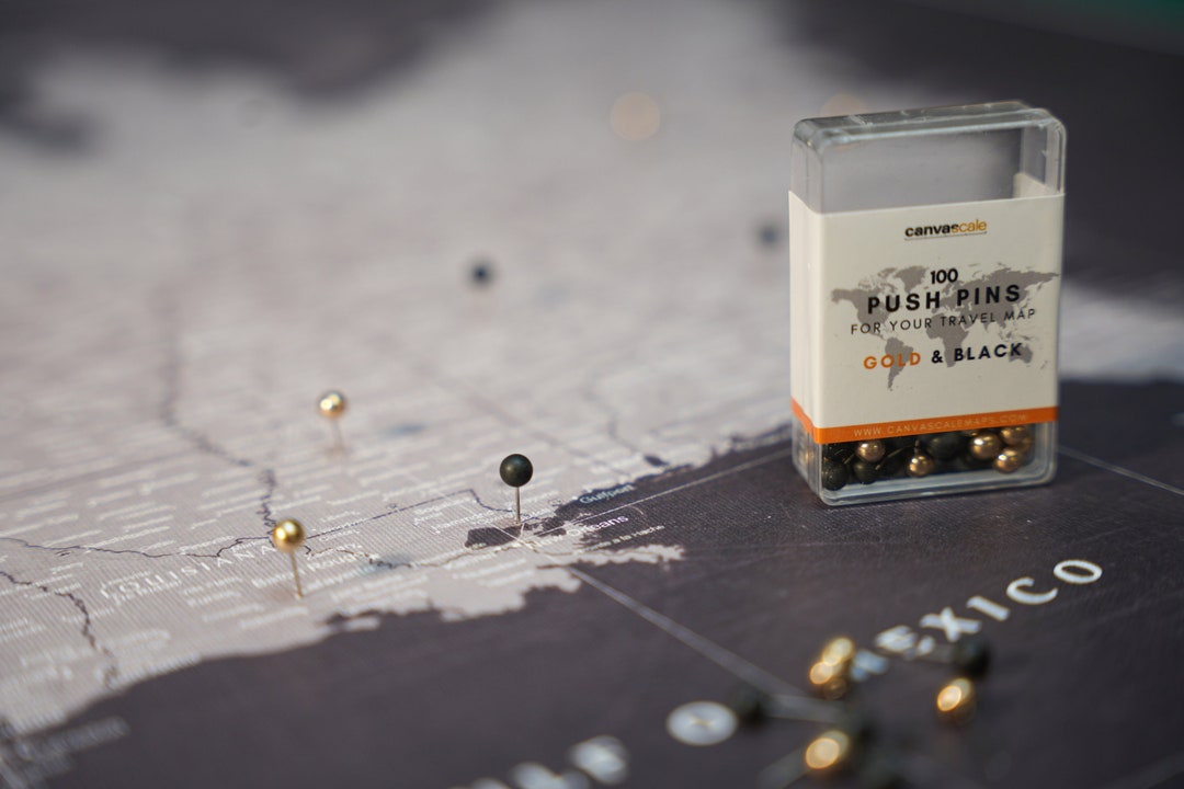 Gold & Black Matt Push Pins 100pcs 5mm Push Pins Balls - Etsy