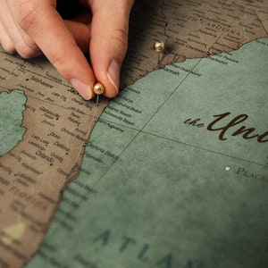 Personalized USA Travel Map Push Pin Map United States Pinboard Cork ...