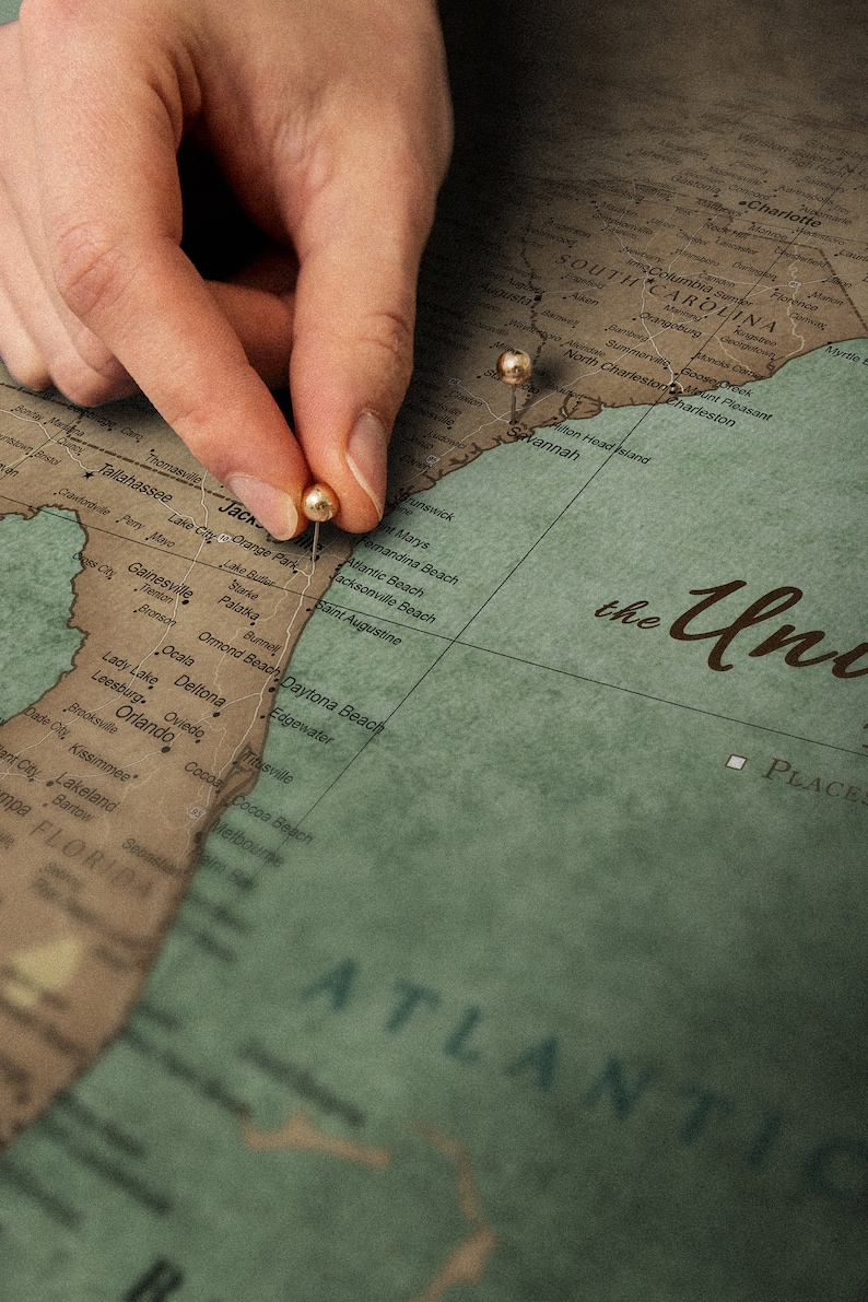 Personalized USA Travel Map Push Pin Map United States - Etsy