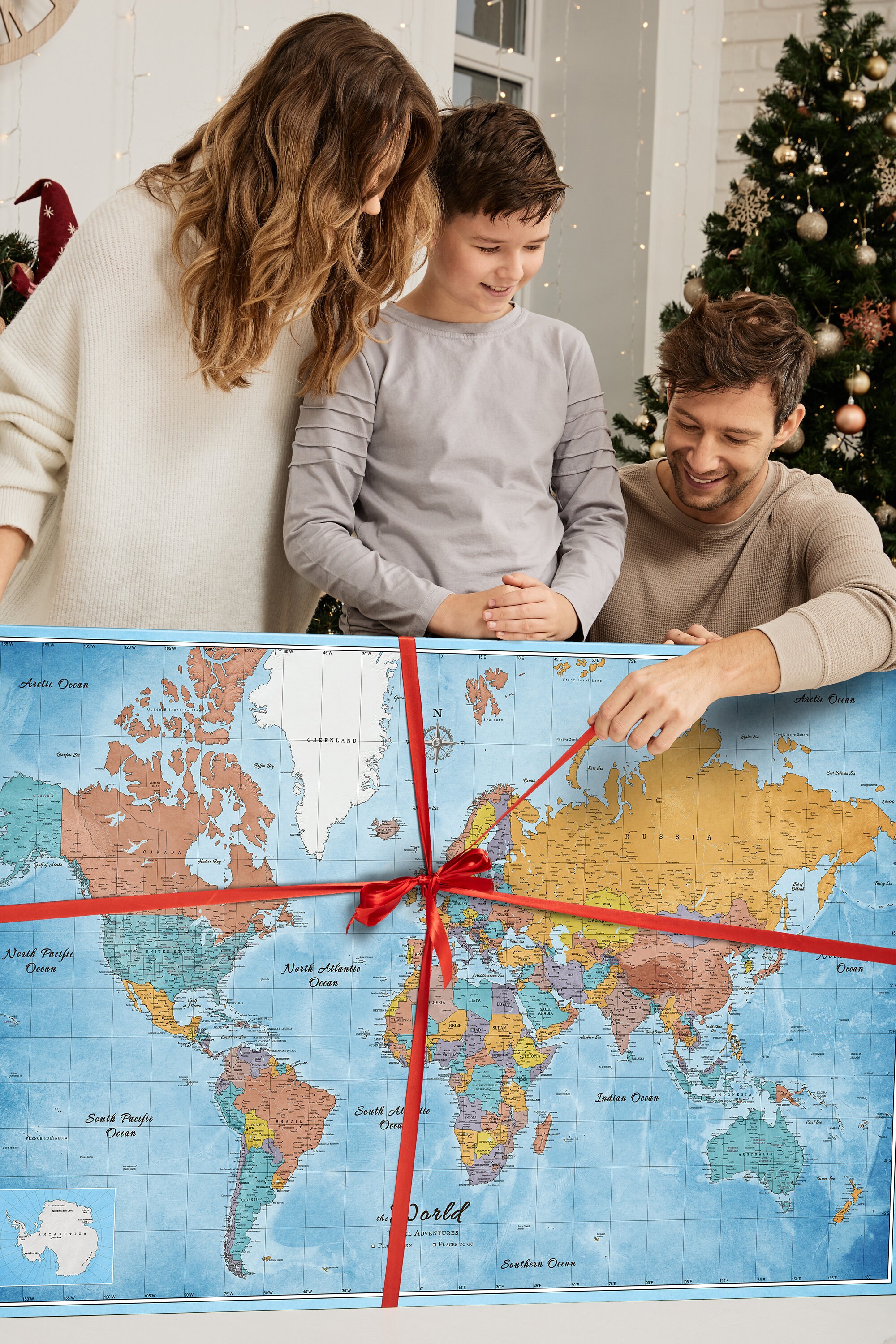 Personalized World Map - Push Pin Map - Pinboard Cork - Canvas Print ...
