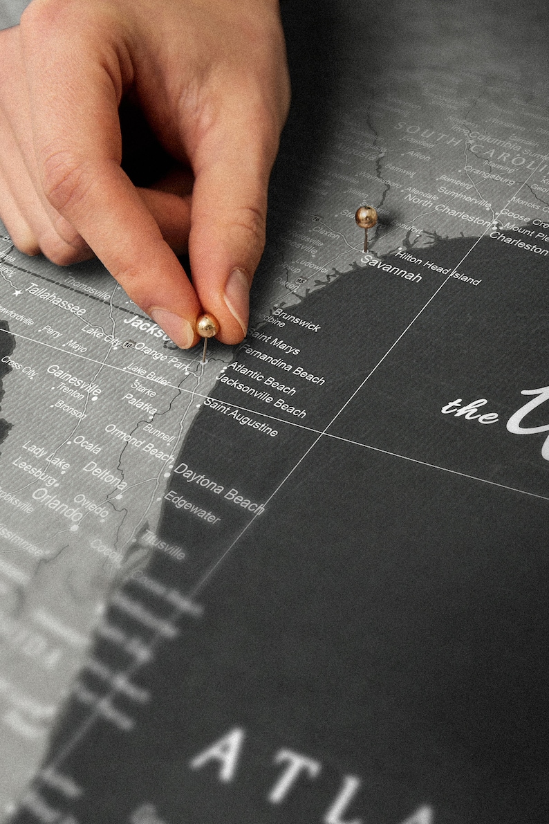 Personalized USA Travel Map Push Pin Map United States Pinboard Cork ...