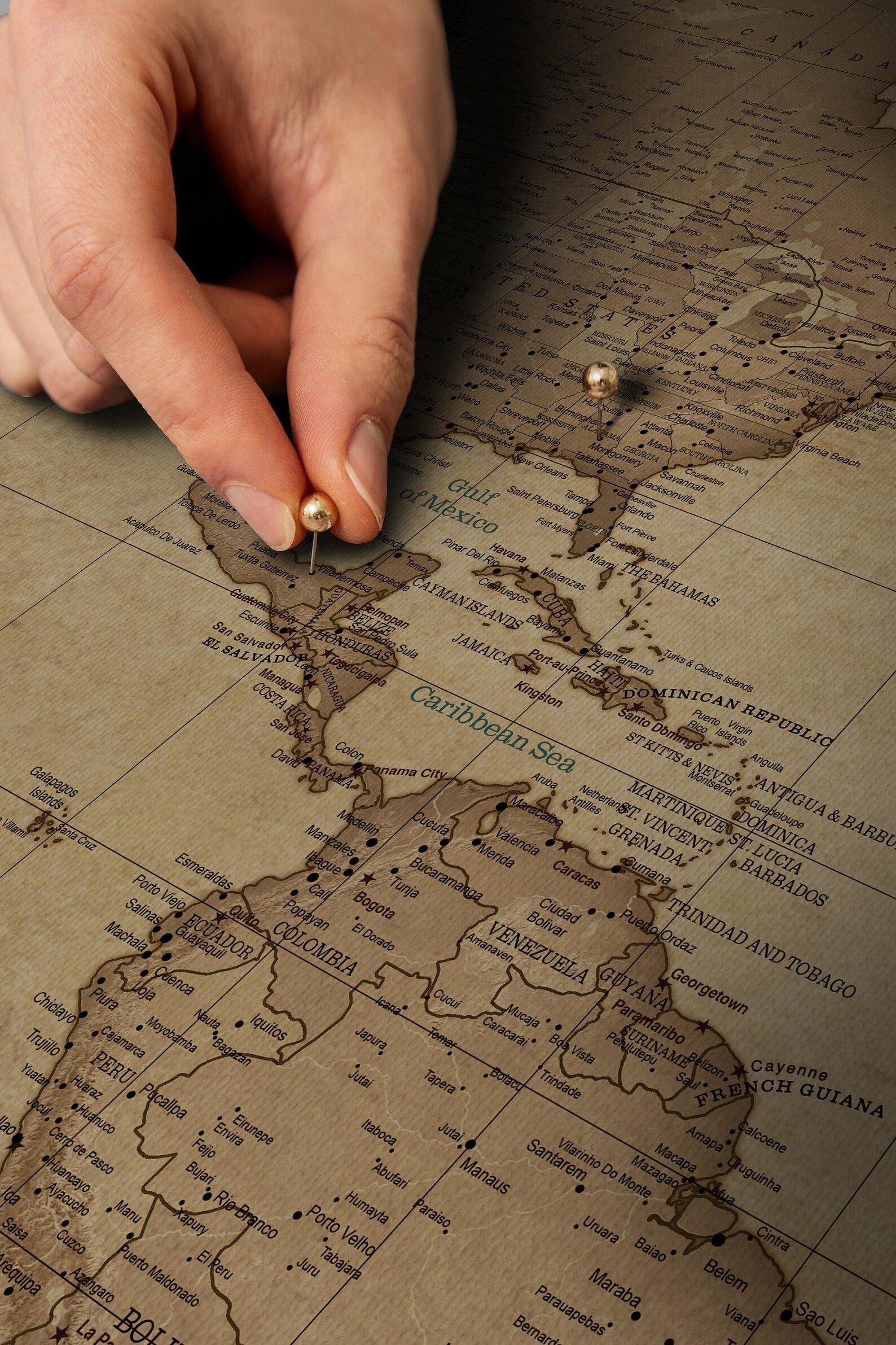 Personalized World Map Push Pin Map Pinboard Cork Canvas - Etsy