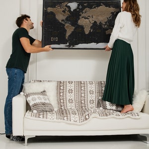 Personalized World Map - Push Pin Map - Pinboard Cork - Canvas Print ...