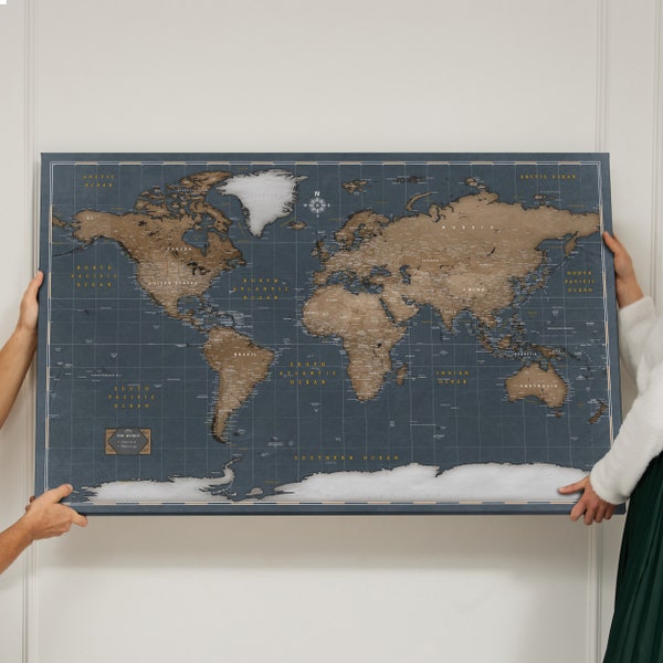 World Map Pin Board - Etsy UK