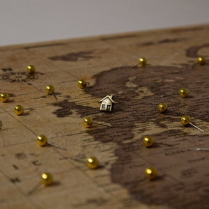 Personalized World Map - Push Pin Map - Pinboard Cork - Canvas Print ...