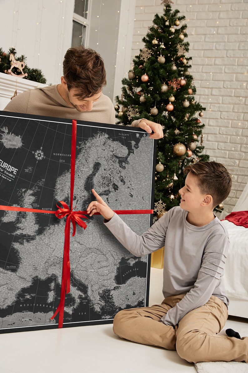 Detailed Map of Europe Pinboard Personalized Push Pin Map - Etsy