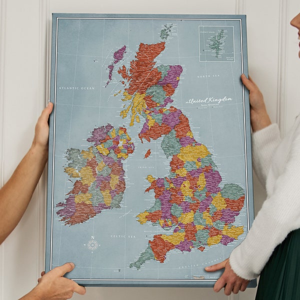 Uk Map Pin Board - Etsy UK