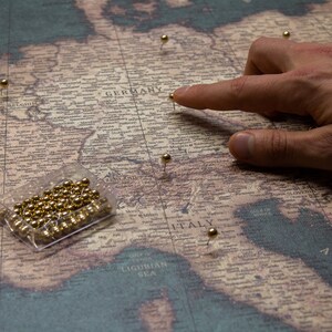 Detailed Map of Europe - Pinboard Personalized Push Pin Map - Gift for ...
