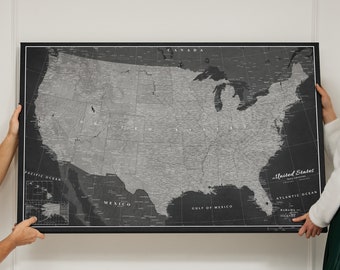 Personalized USA Travel Map Push Pin Map United States - Etsy